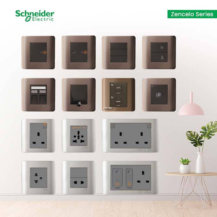 Schneider Zencelo 6ax20a 1g 1 Way Full Flat Switch W Ondicator Sa 